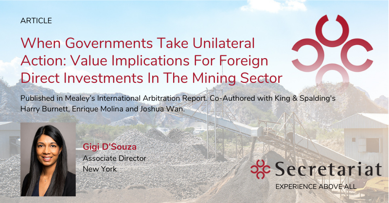 Governments Take Unilateral Action: Value Implications for Foreign ...