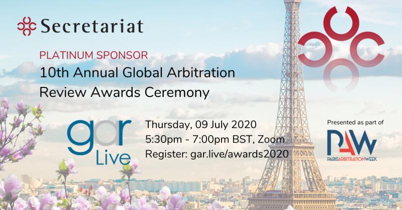 10th Annual Global Arbitration Review Awards Ceremony - Secretariat