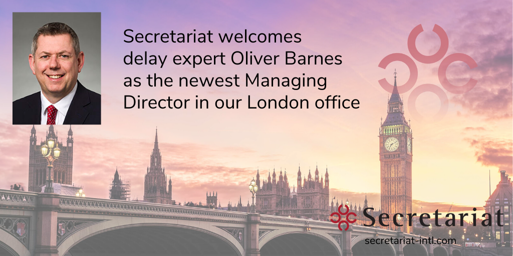 Secretariat Welcomes Delay Expert Oliver Barnes - Secretariat