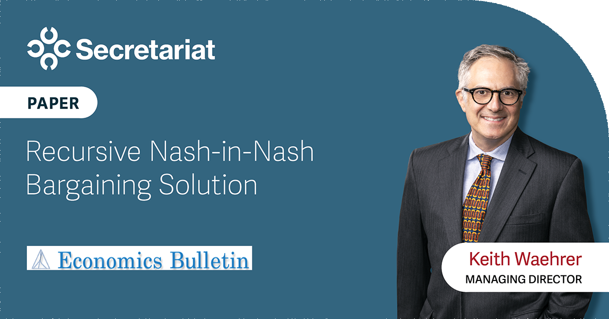 Recursive Nash-in-Nash Bargaining Solution - Secretariat