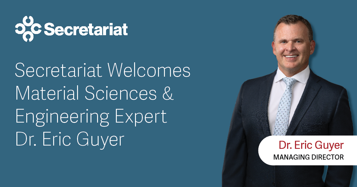 Secretariat Welcomes Renowned Expert Dr. Eric Guyer to Launch New ...