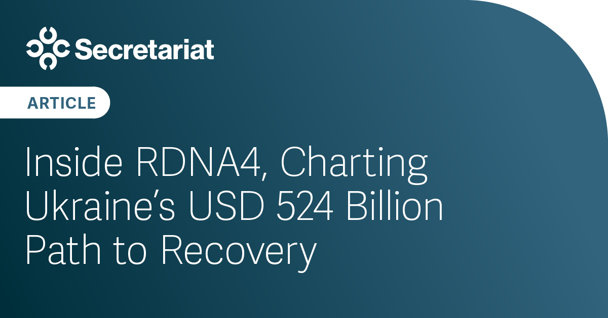 Inside RDNA4, Charting Ukraine’s USD 524 Billion Path to Recovery - Secretariat