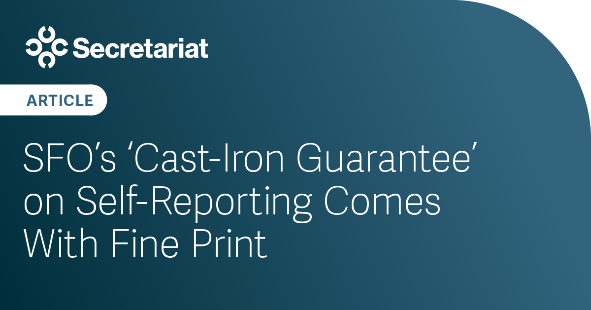 SFO’s ‘Cast-Iron Guarantee’ on Self-Reporting Comes With Fine Print ...